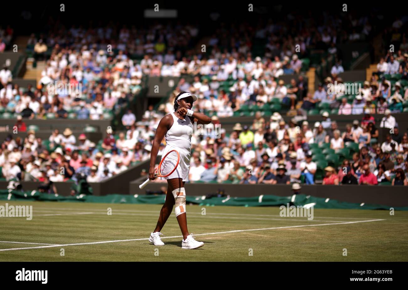 Sloane Stephens against Ludmilla Samsonova during day five of Wimbledon ...