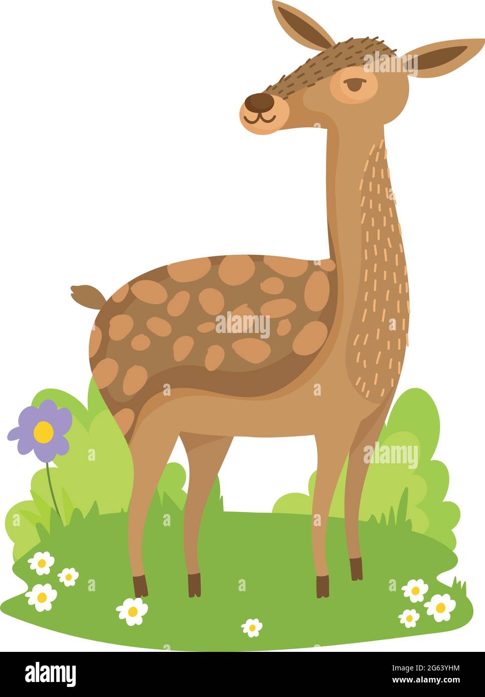 deer wildlife cartoon Stock Vector Image & Art - Alamy