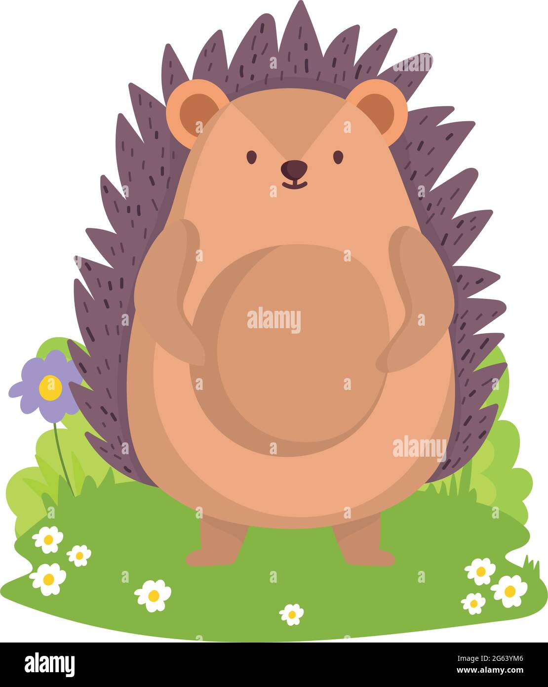 hedgehog wildlife cartoon Stock Vector Image & Art - Alamy