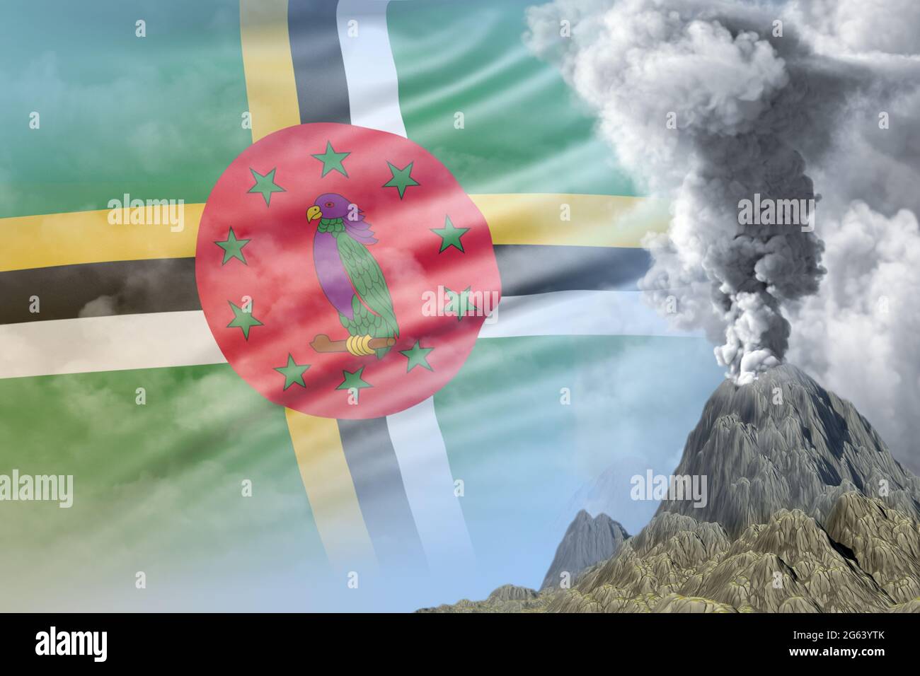 Dominica Volcano Eruption A,b) Impact Of The Eruptions Of The La