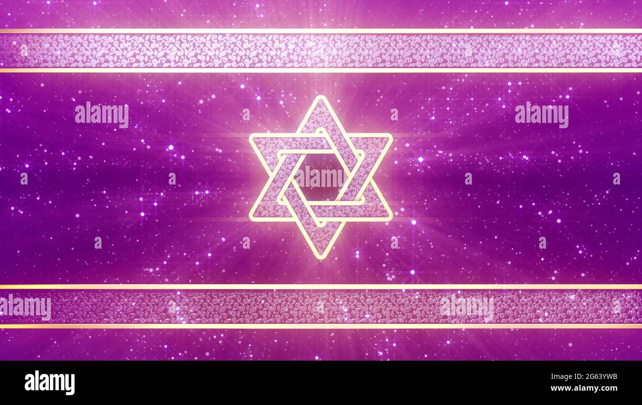 nice Israel flag with star of david , abstract 3D illustration Stock ...