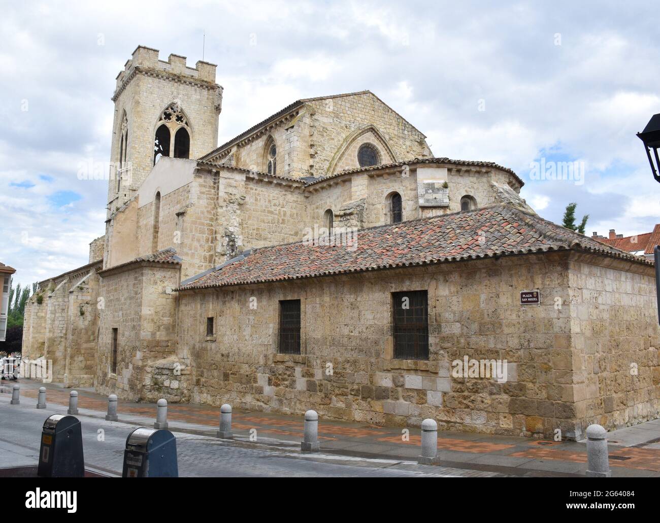 Exterior view of the head of the Church of San Miguel. Temple of ...