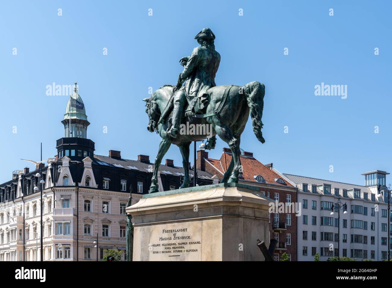 Helsingborg, Sweden - 17 june, 2021: statue of Magnus Stenbock in ...