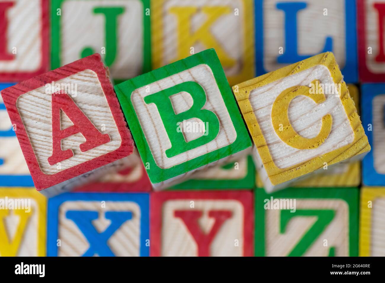 ABC alphabet block in other block Stock Photo - Alamy