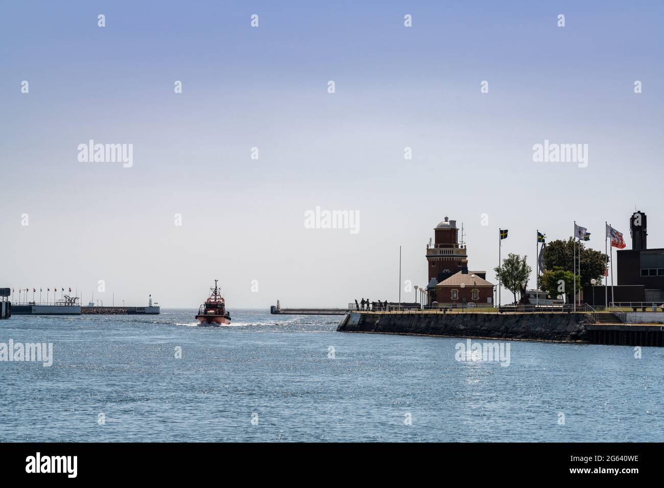 Helsingborg, Sweden - 17 june, 2021:harbor pilot ship arrives in the ...