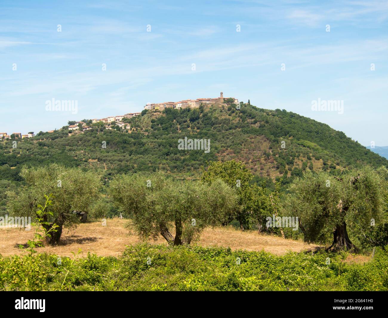 Italy, Tuscany, Amiata mountain,Grosseto,the Montegiovi village Stock ...