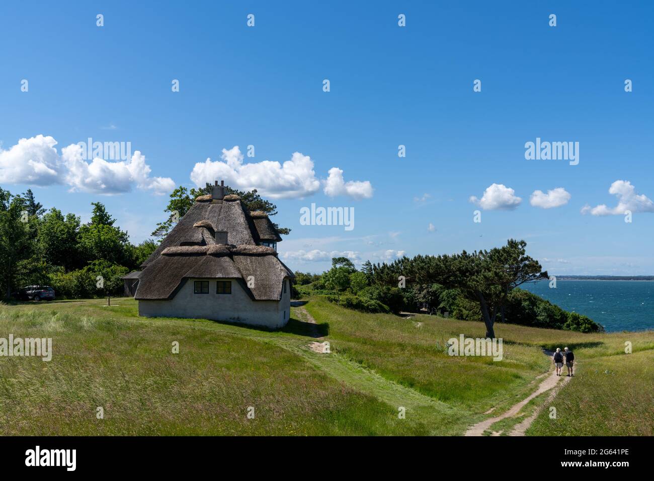Hundested, Denmark - 15 June, 2021: tourists enjoy a visit to the home ...