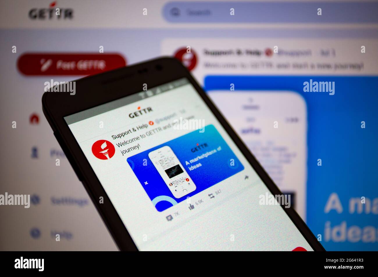 Gettr logo hi-res stock photography and images - Alamy