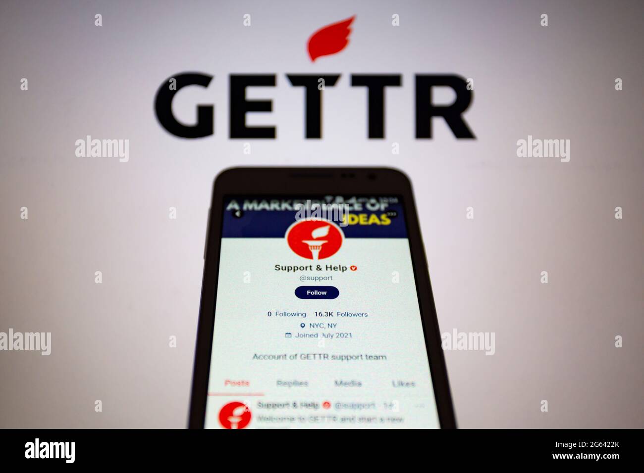 Gettr logo hi-res stock photography and images - Alamy