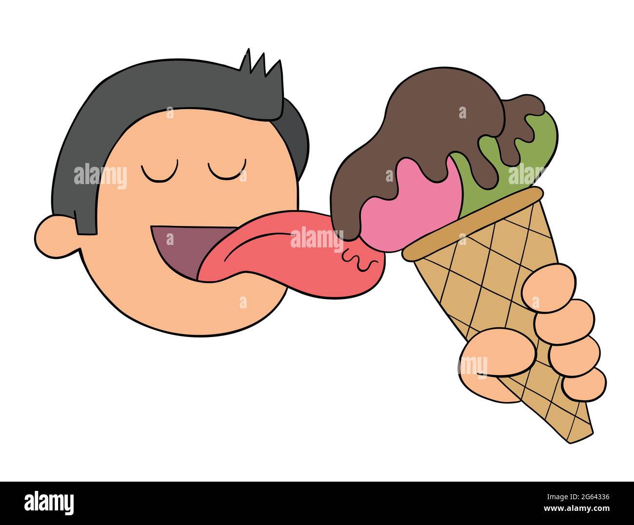 Ice cream clipart outline Stock Vector Images - Alamy