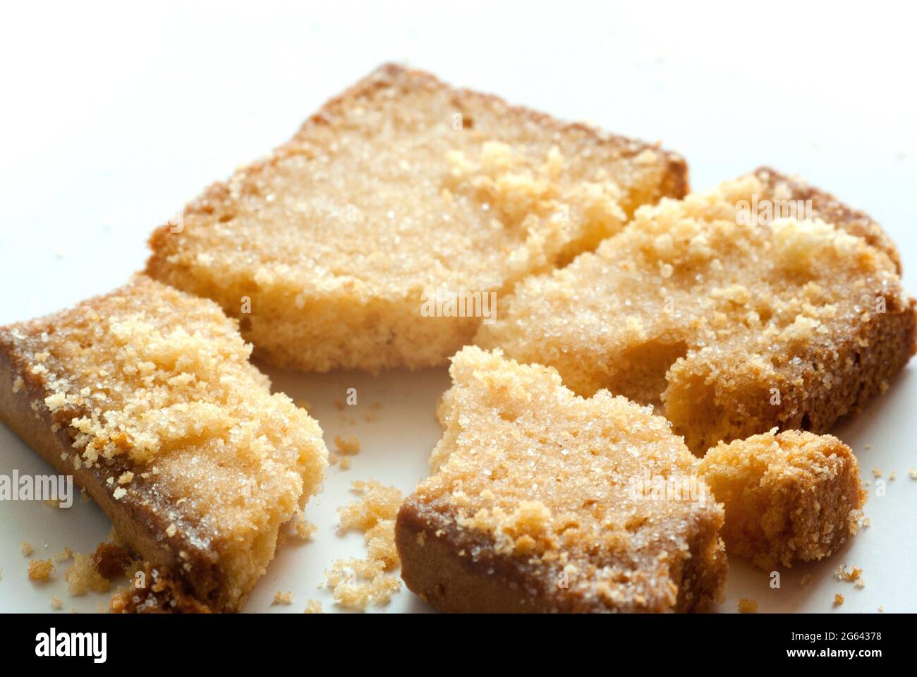 Toasted bread with butter and sugar Stock Photo - Alamy