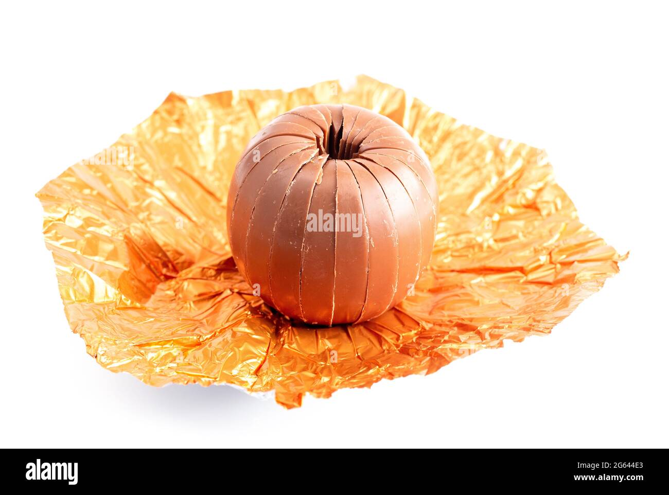A Traditional Chocolate Orange with Precut Slices Stock Photo - Alamy