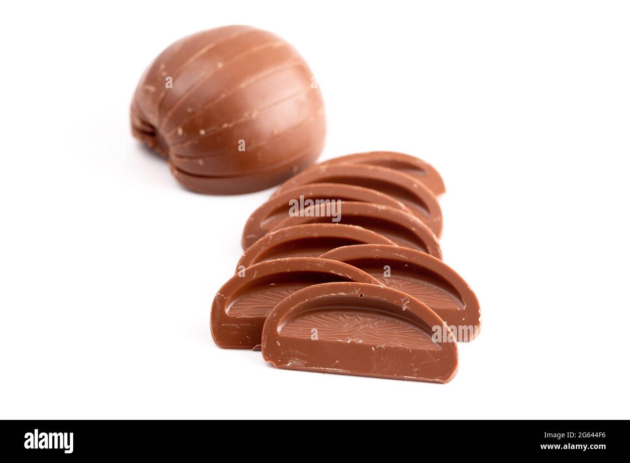 A Traditional Chocolate Orange with Precut Slices Stock Photo - Alamy