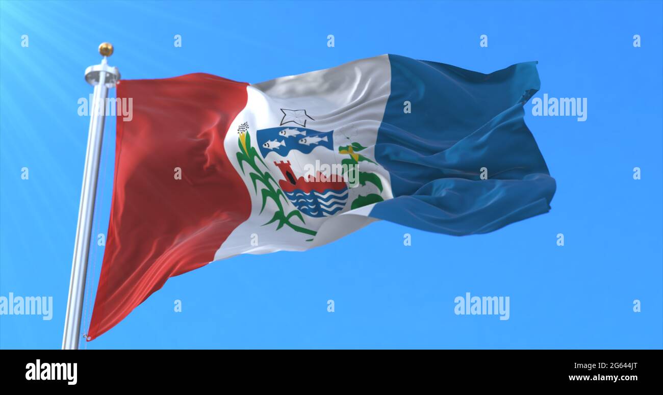 Alagoas state flag, Brazil Stock Photo - Alamy