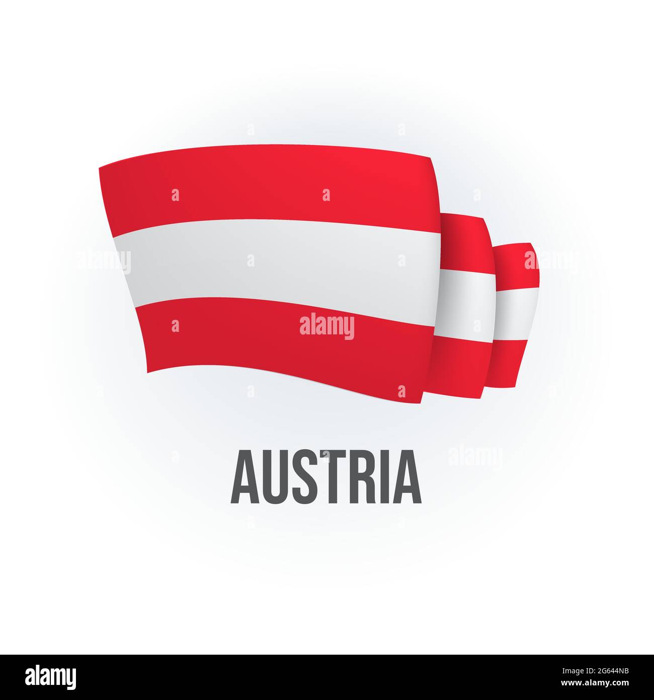 Vector flag of Austria. Austrian waving flag. Vector illustration Stock ...
