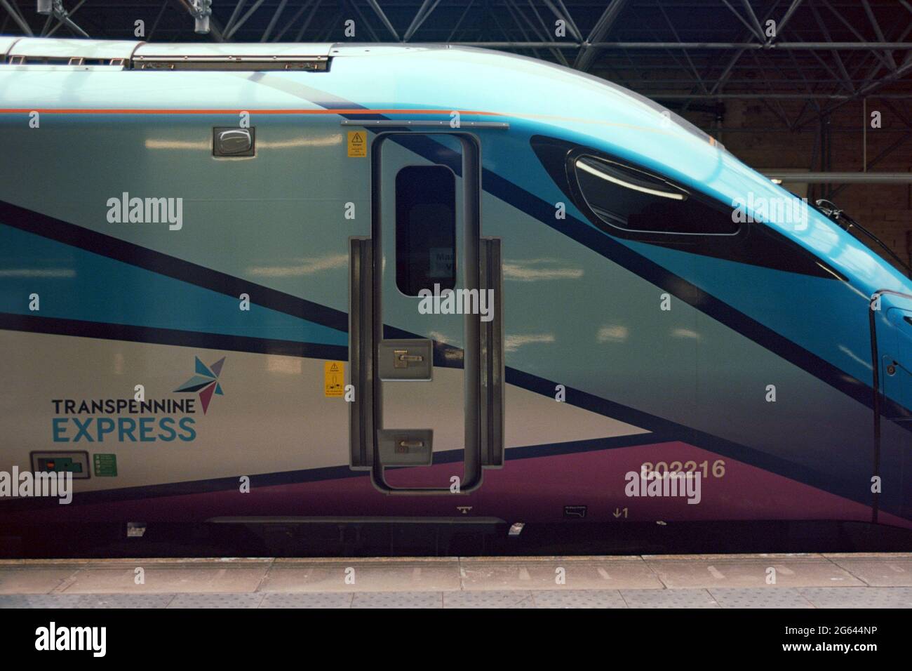 Manchester, UK - 25 June 2021: The high speed train (Class 802) at ...