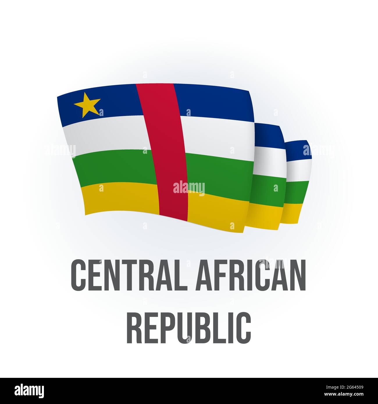 Vector Flag Of Central African Republic Central African Waving Flag