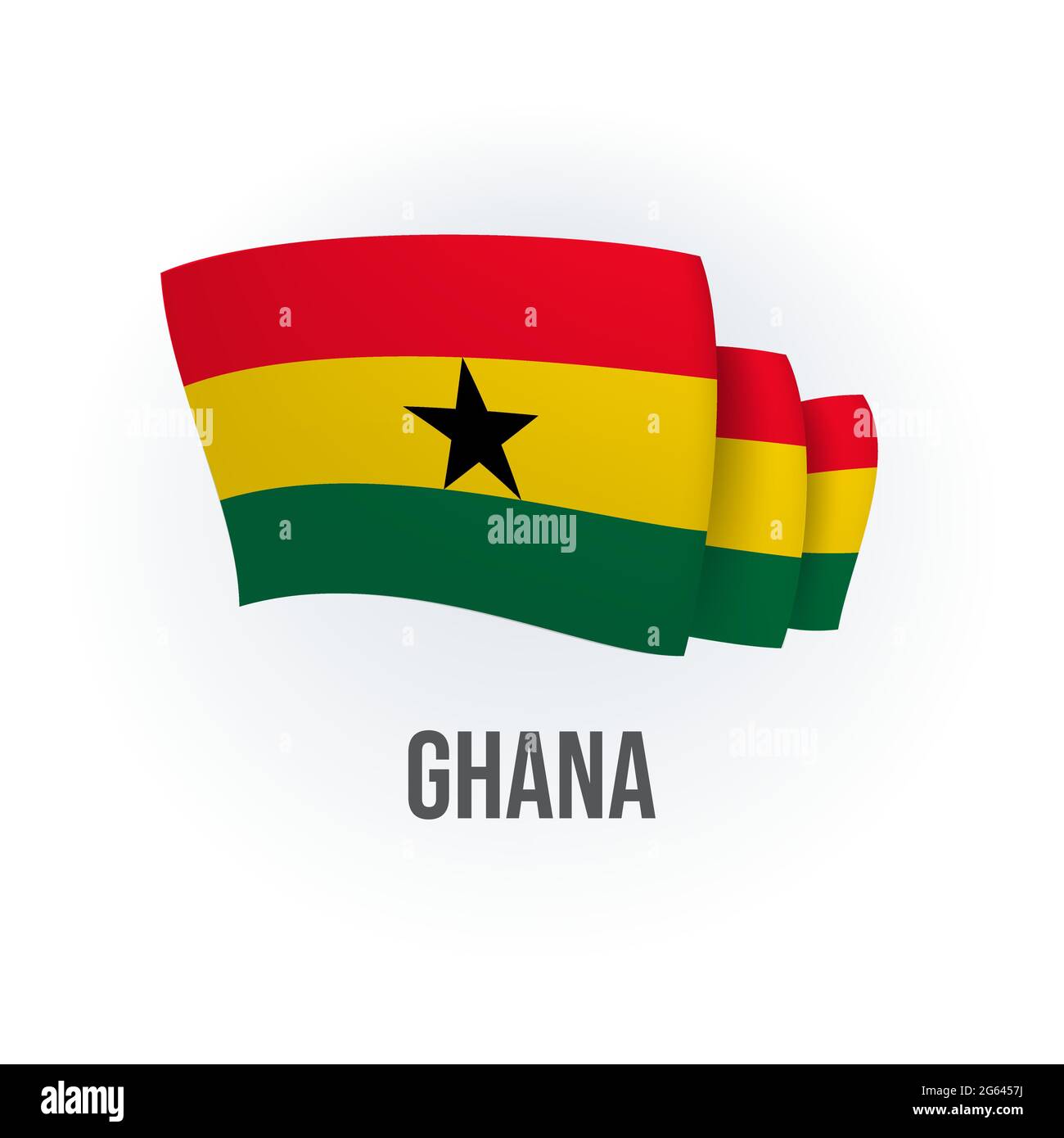 Vector flag of Ghana. Ghanaian waving flag. Vector illustration Stock ... Vector flag of Ghana. Ghanaian waving flag. Vector illustration Stock ...