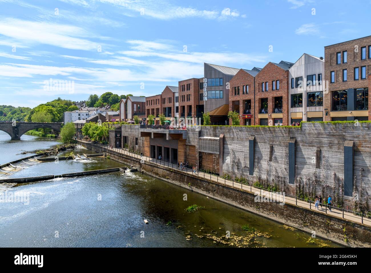 The new riverside shopping area in Durham. The Riverwalk Centre ...
