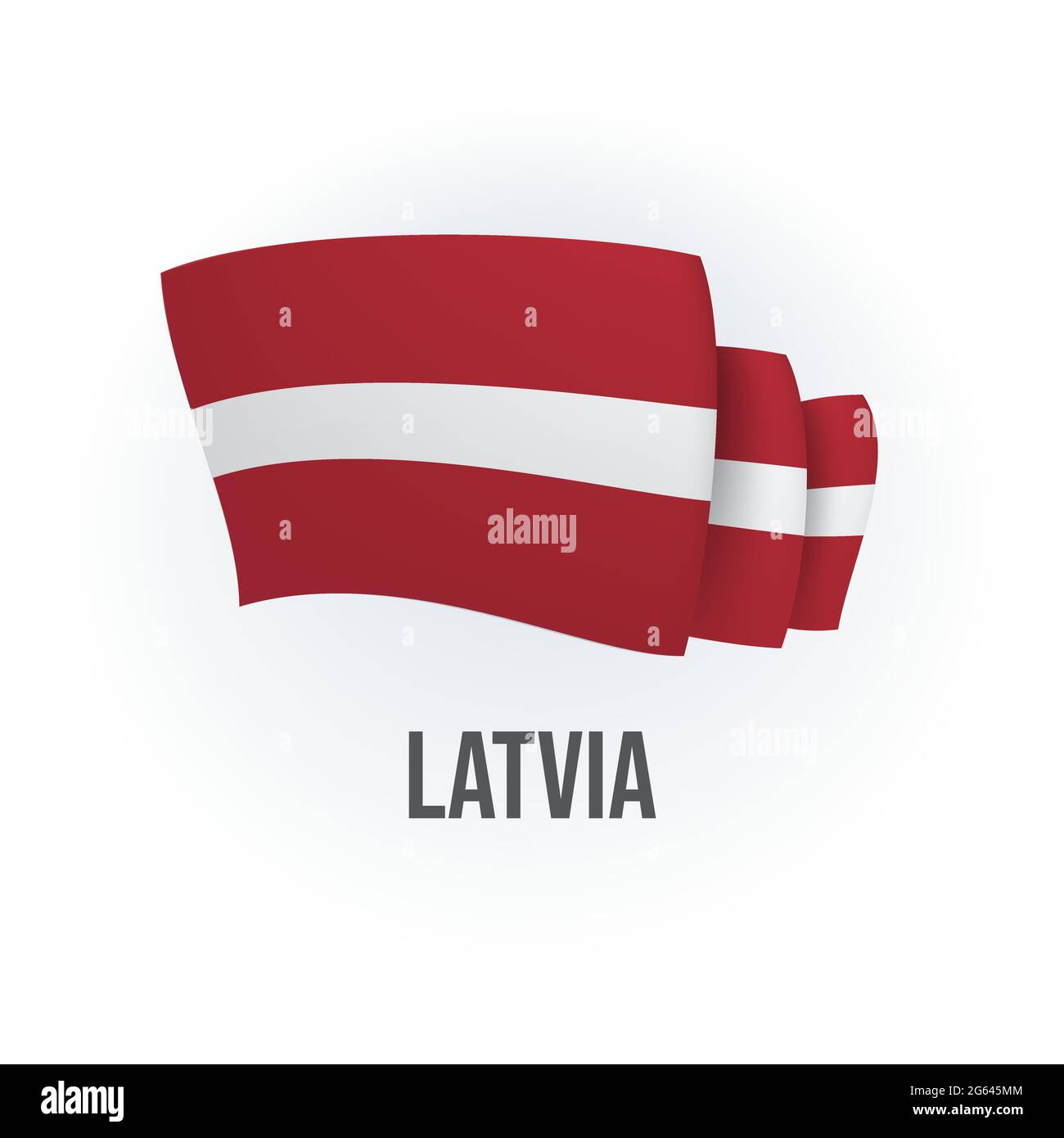 Vector flag of Latvia. Latvian waving flag. Vector illustration Stock Vector Image & Art - Alamy