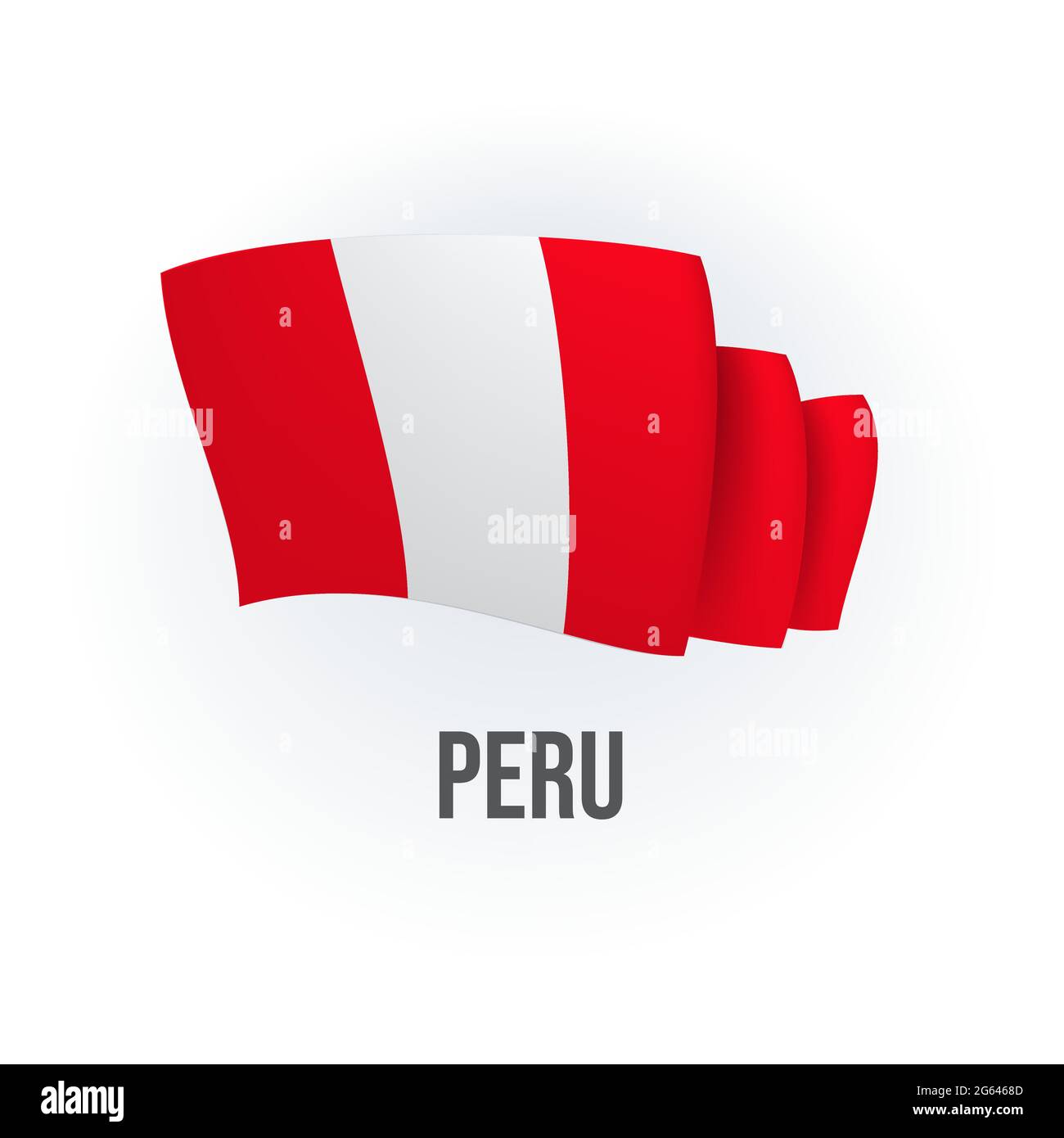 Vector flag of Peru. Peruvian waving flag. Vector illustration Stock Vector Image & Art - Alamy
