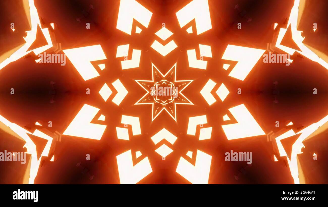 Orange star shaped ornament 4K UHD 3D illustration Stock Photo - Alamy