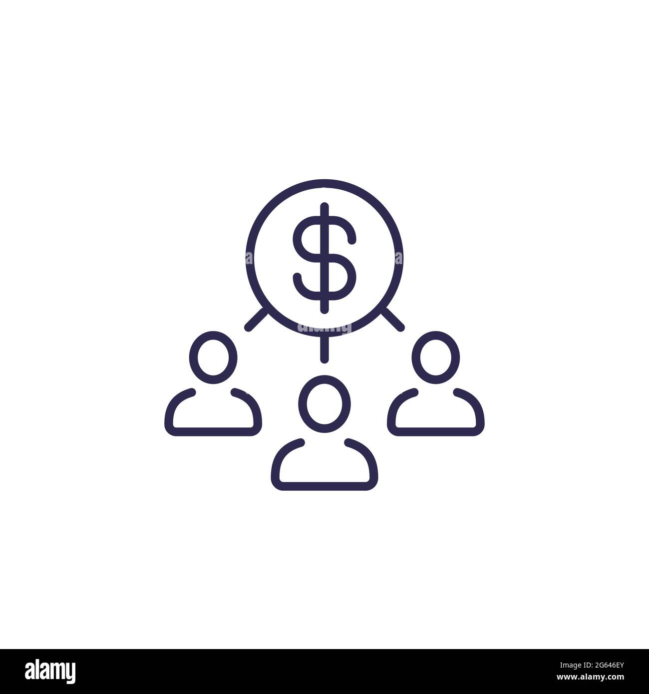 Crowdfunding line icon outline Stock Vector Images - Alamy