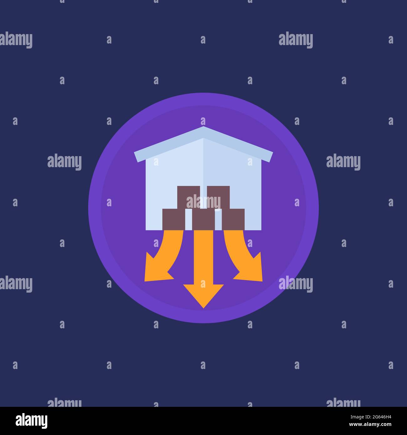 Distribution center icon Stock Vector Images - Alamy