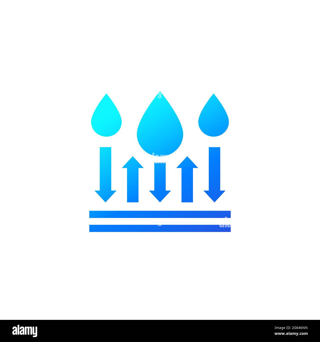 waterproof, water resistant icon on white, vector Stock Vector Image ...