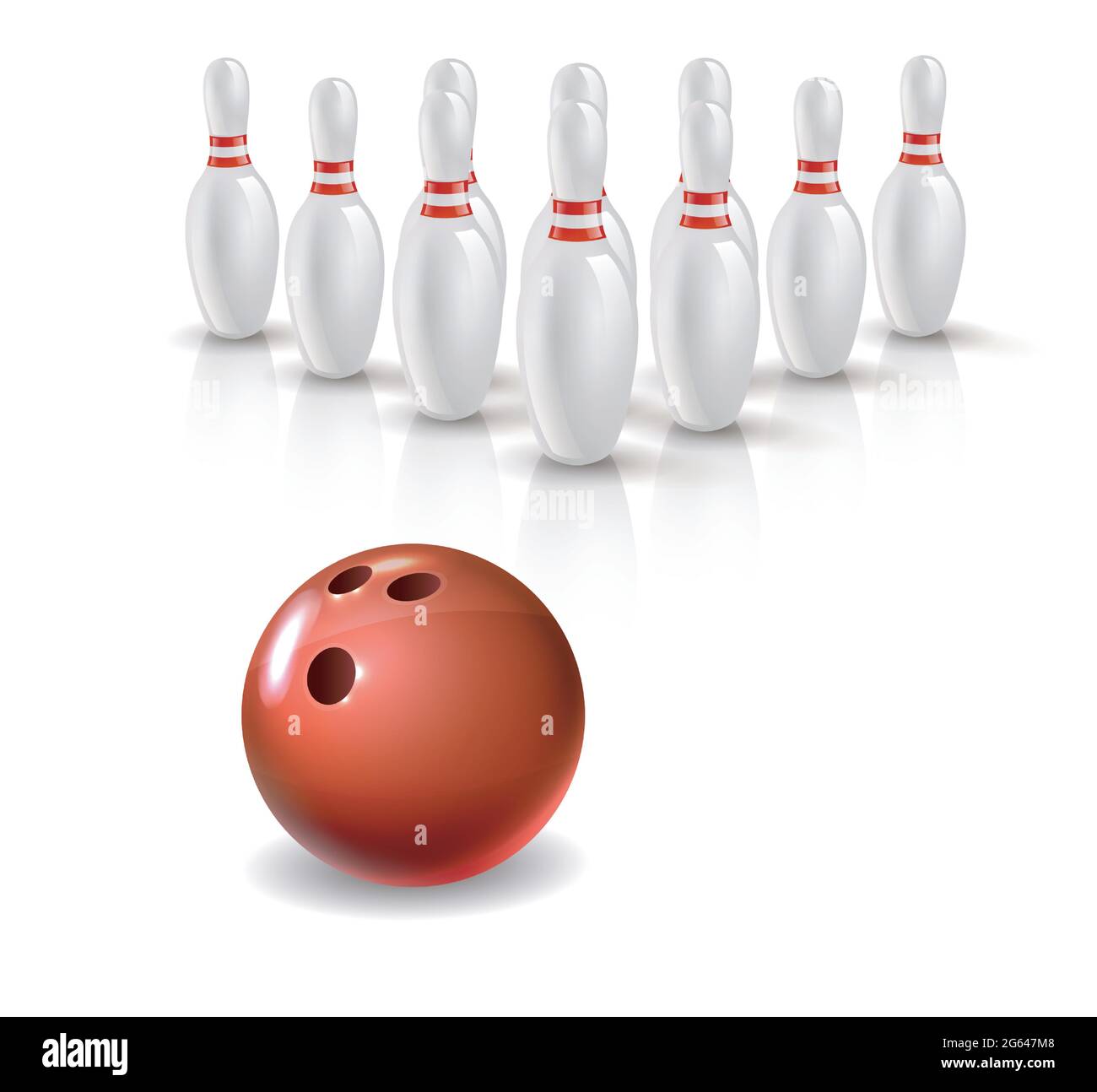 Bowling kegling mockup set. Vector EPS 10 Stock Vector Image & Art - Alamy