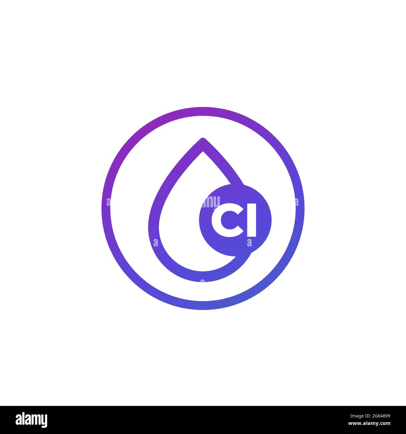 Chlorine drop icon on white Stock Vector Image & Art - Alamy