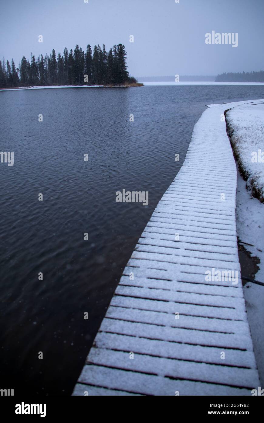 Prince Albert National Park in Winter Saskatchewan Waskesiu Stock Photo ...