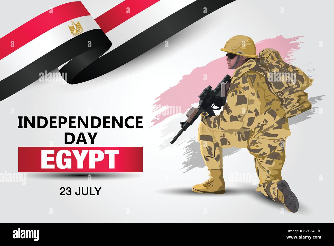 illustration of 23rd of july background for Happy Independence Day of ...
