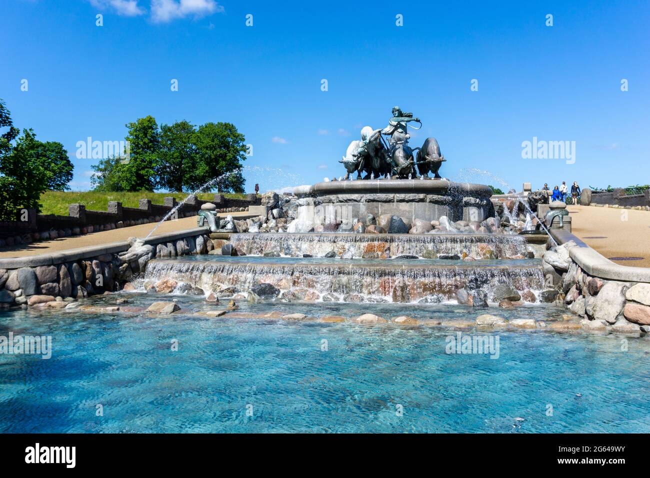 Copenhagen, Denmark - 13 June, 2021: the Gefionspringvandet fountain in ...