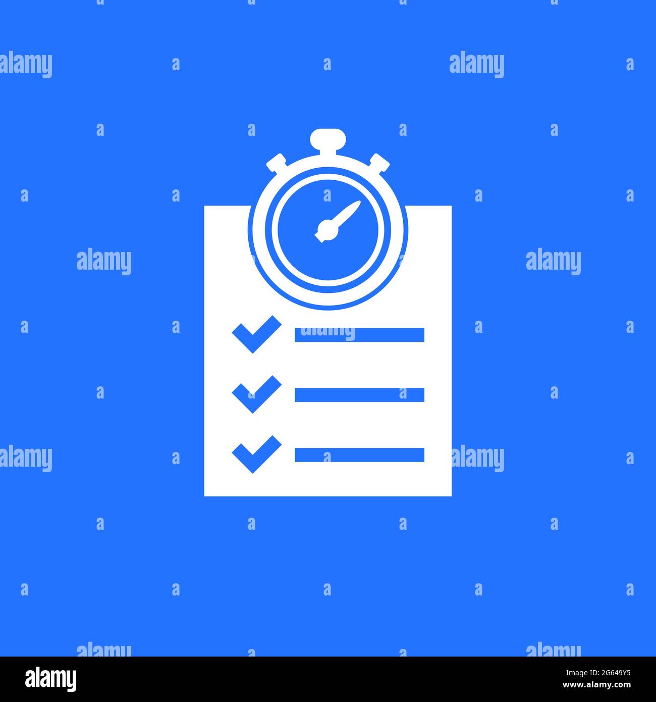 chronometer, timer and a checklist vector icon Stock Vector Image & Art ...