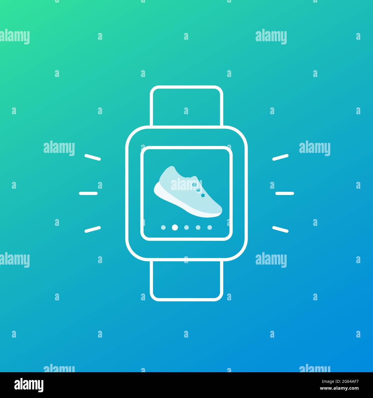 Running shoe and smartwatch Stock Vector Images - Alamy