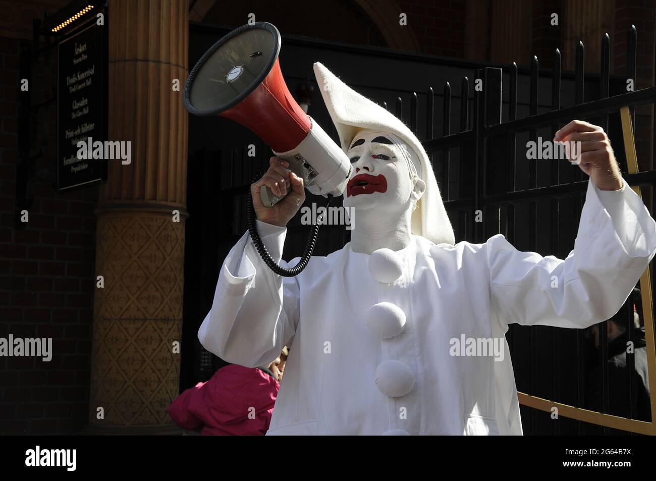 Copenhagen Denmark 16 April 2017 Visitors waiting at Tivoli garden on ...