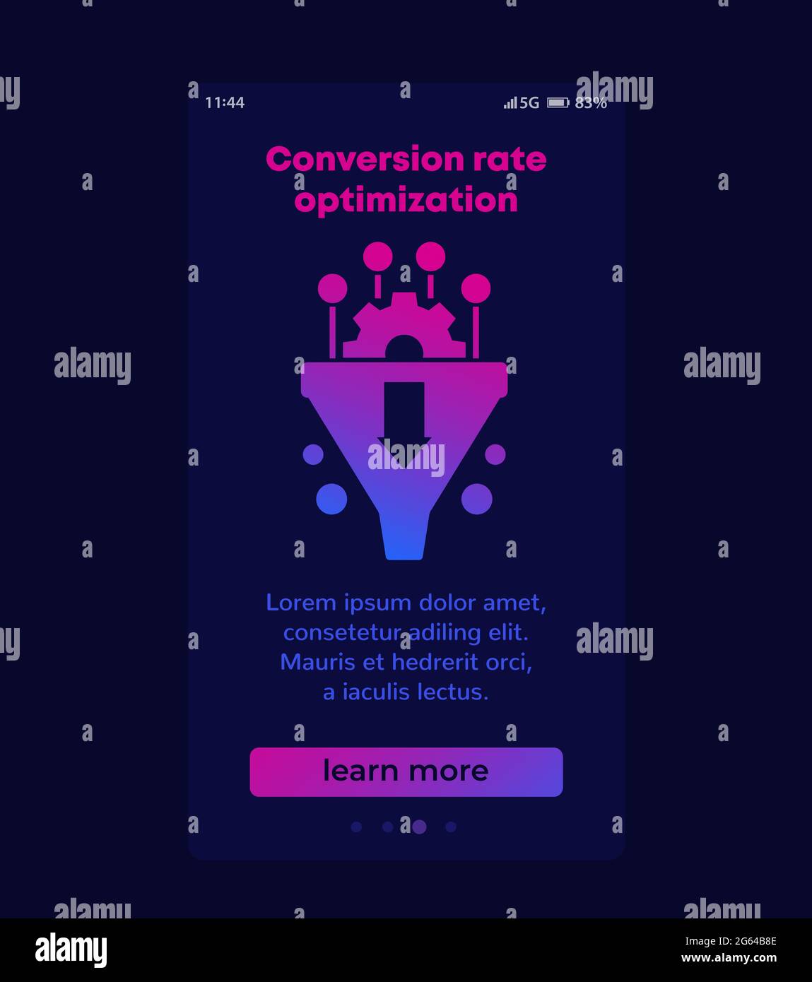 Conversion rate optimization, sales funnel banner Stock Vector Image & Art - Alamy