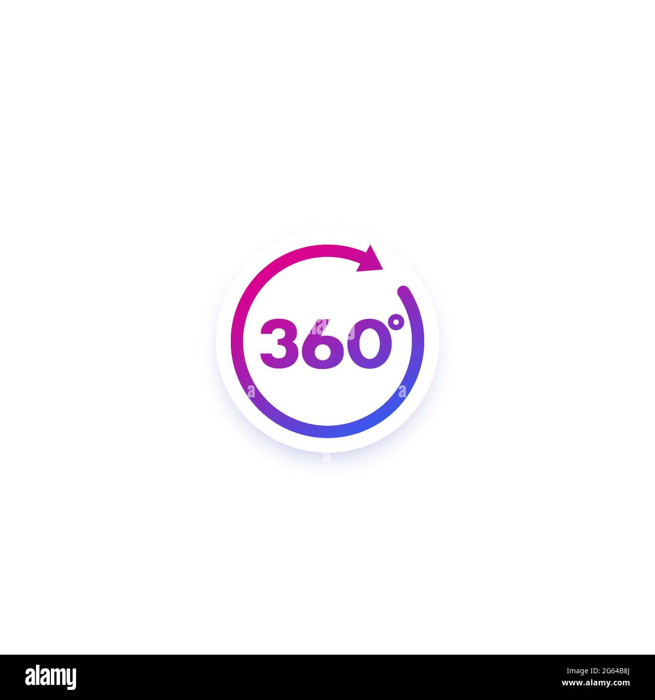 360 icon with arrow, vector design Stock Vector Image & Art - Alamy