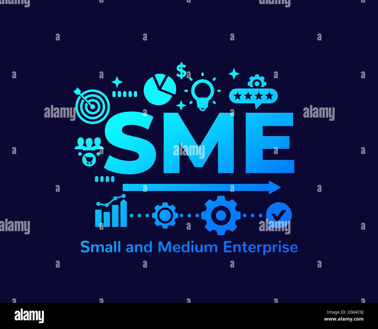 SME, small and medium enterprise, vector art Stock Vector Image & Art ...