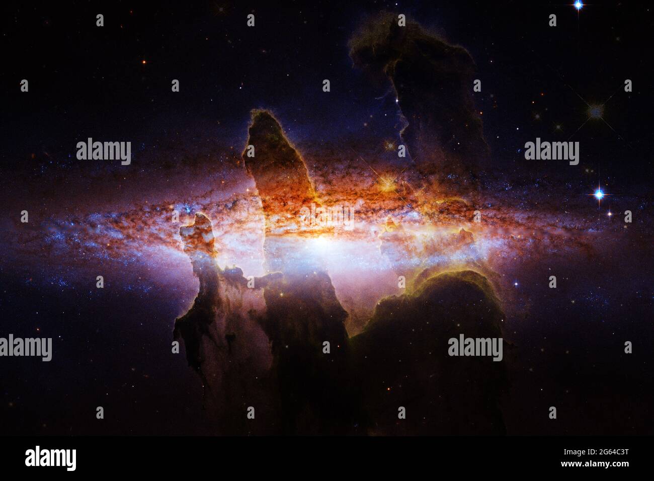 Beautiful galaxy somewhere in deep space. Cosmic wallpaper. Elements of ...
