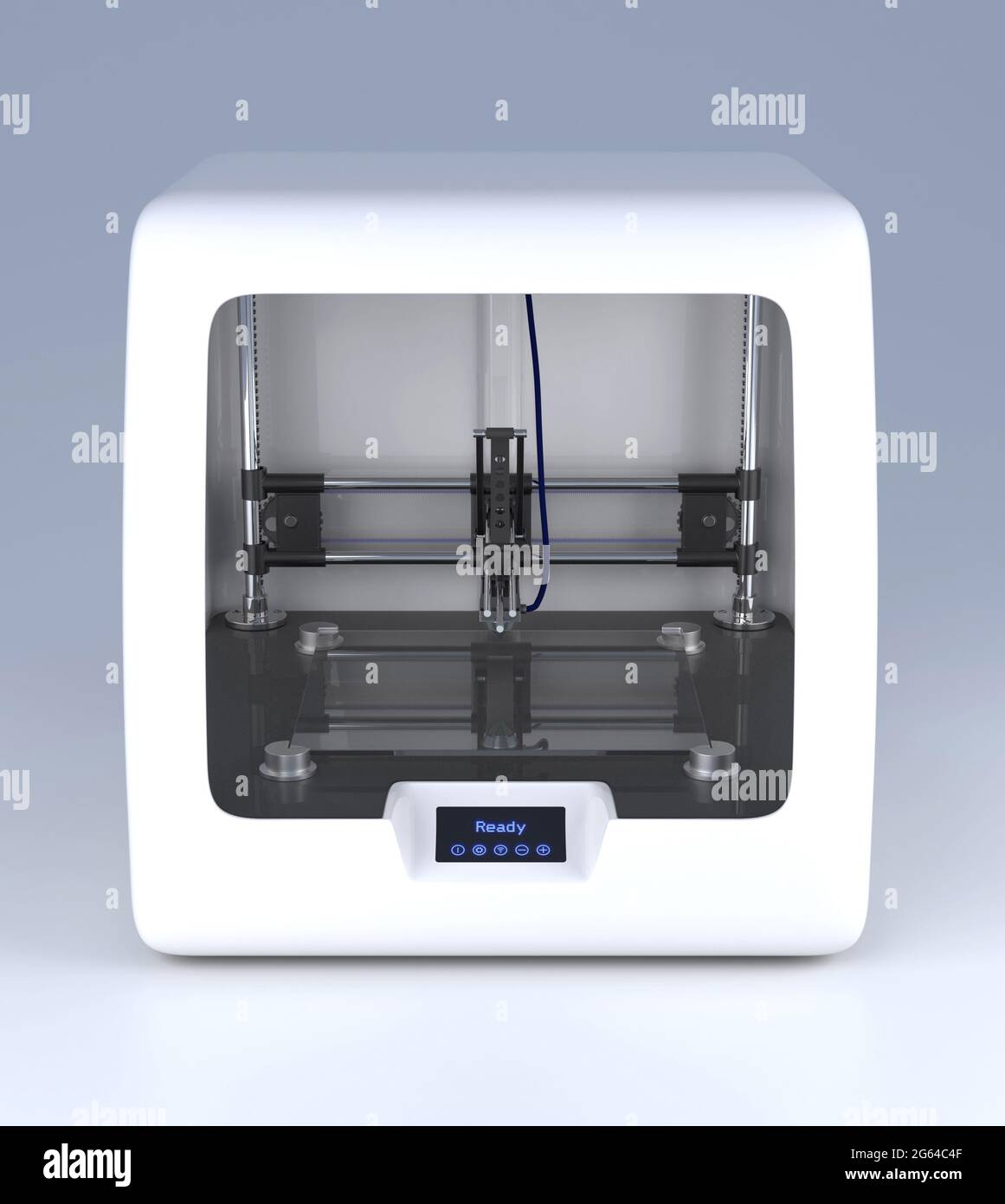 3D printer model prototype, modern printing technology illustration ...