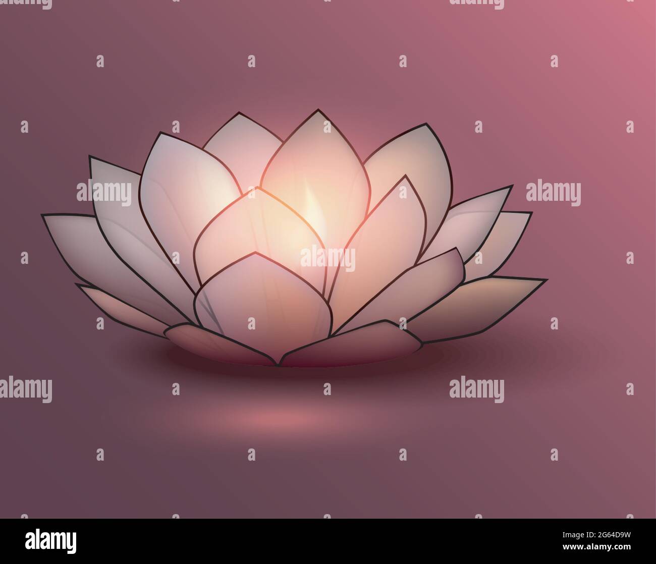 Lotus oil lamp Indian. Diwali Festival Burning Lamps Stock Vector Image ...