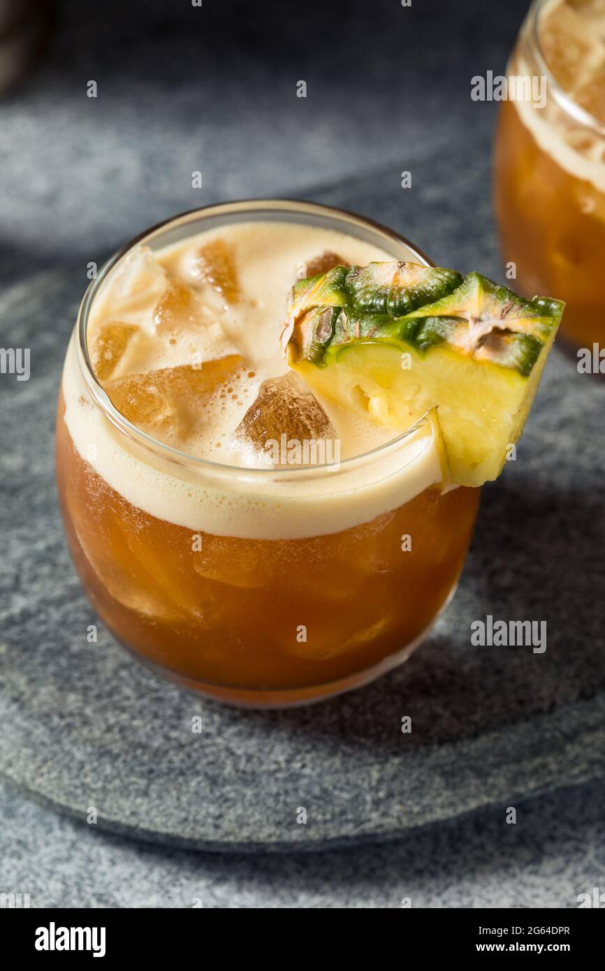 Boozy Refreshing California Surfer Rum Cocktail with Pineapple Stock ...