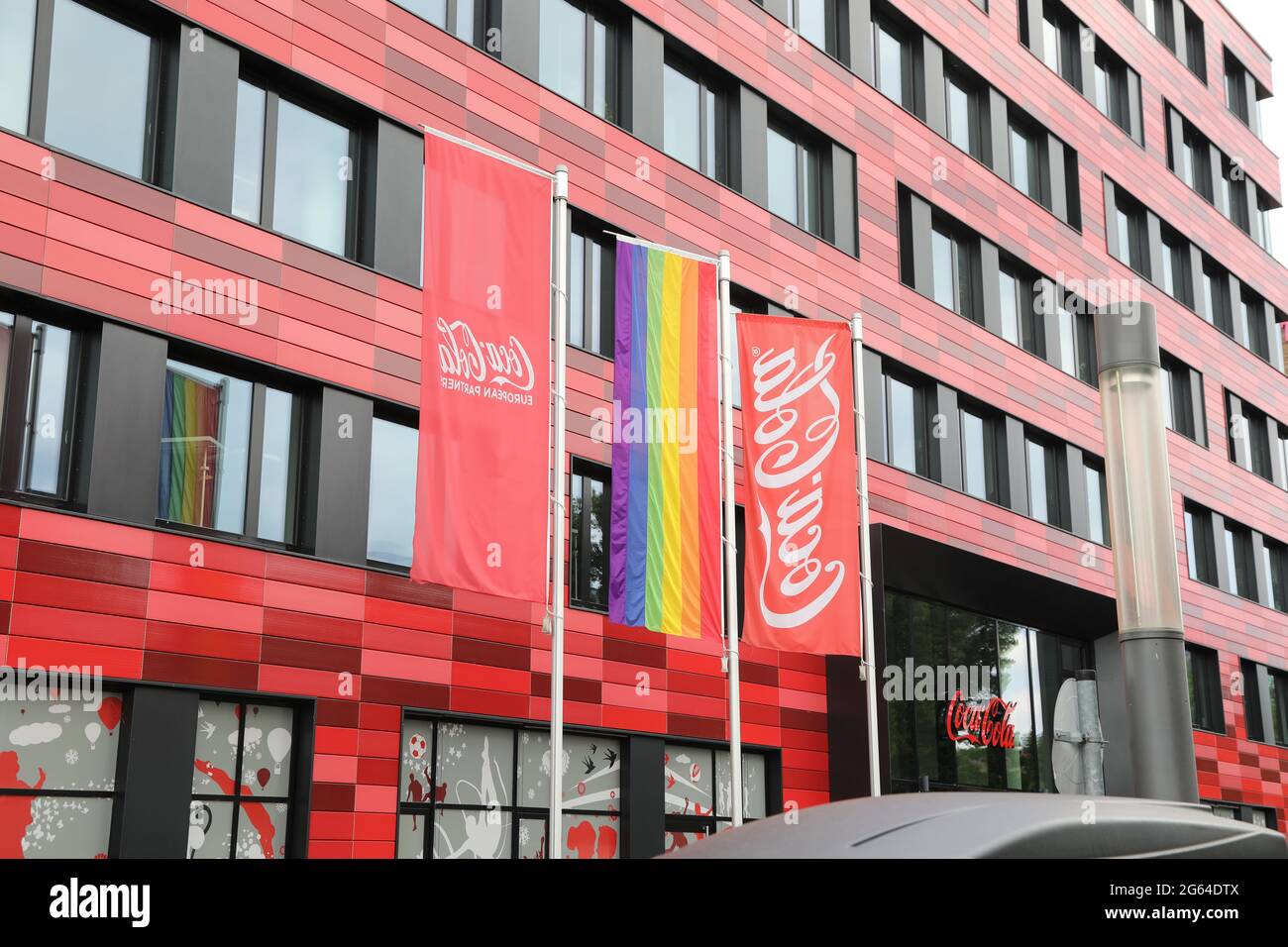 Coca Cola Deutschlandzentrale Berlin, Stralauer Allee, mit ...