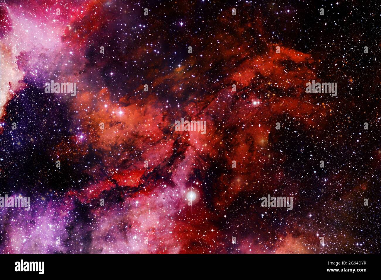 Nebula, cluster of stars in deep space. Science fiction art. Elements ...