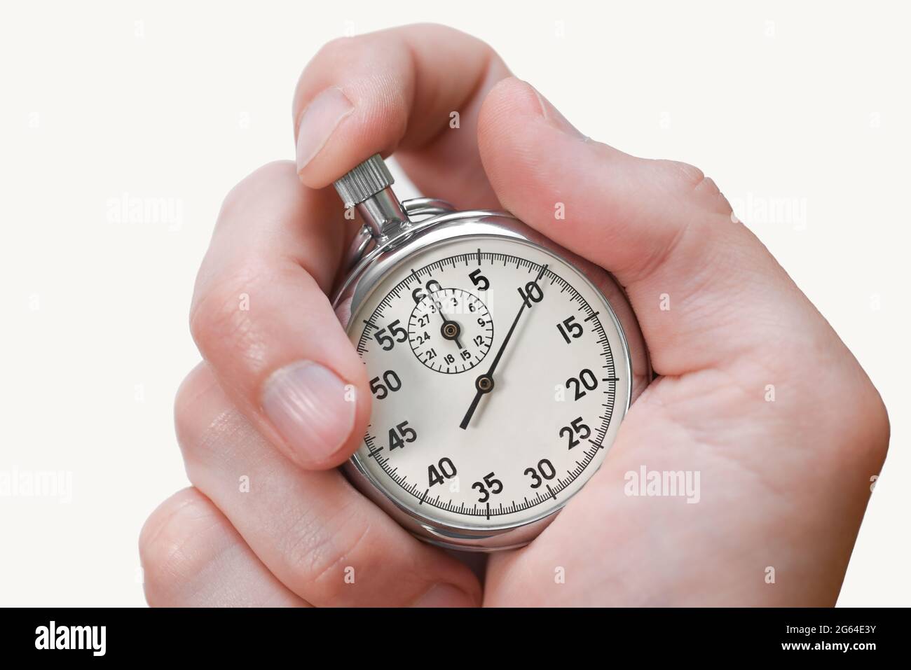 Hand holding stopwatch hi-res stock photography and images - Alamy