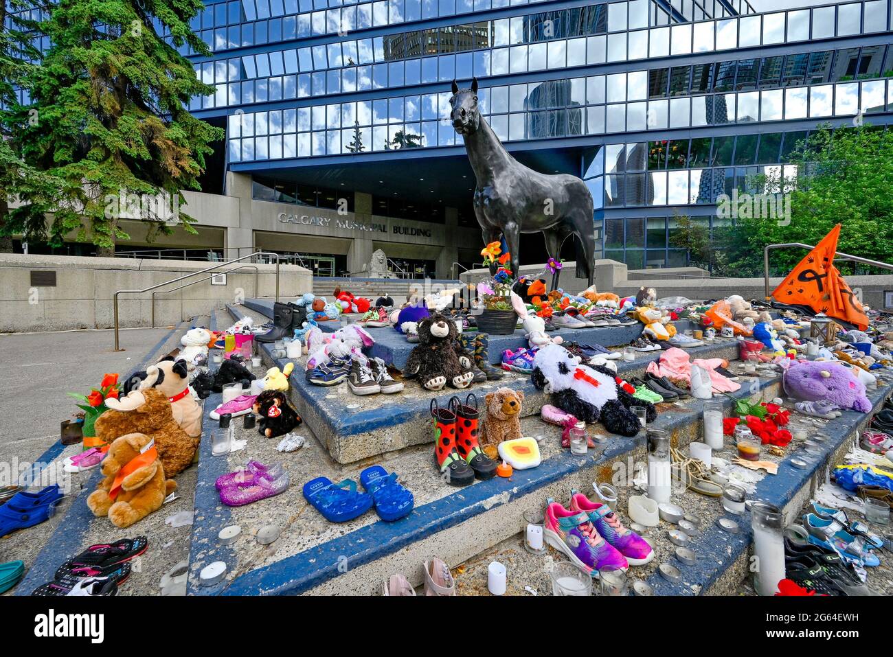 Memorial to discovery of Indigenous children in un-marked graves at ...