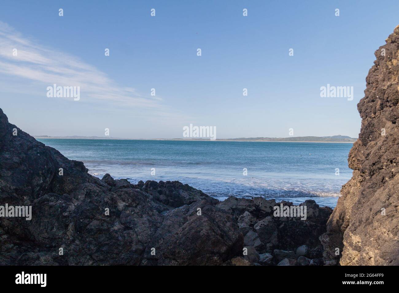 Sea and cliffs on Chiloe island, Chile Stock Photo - Alamy