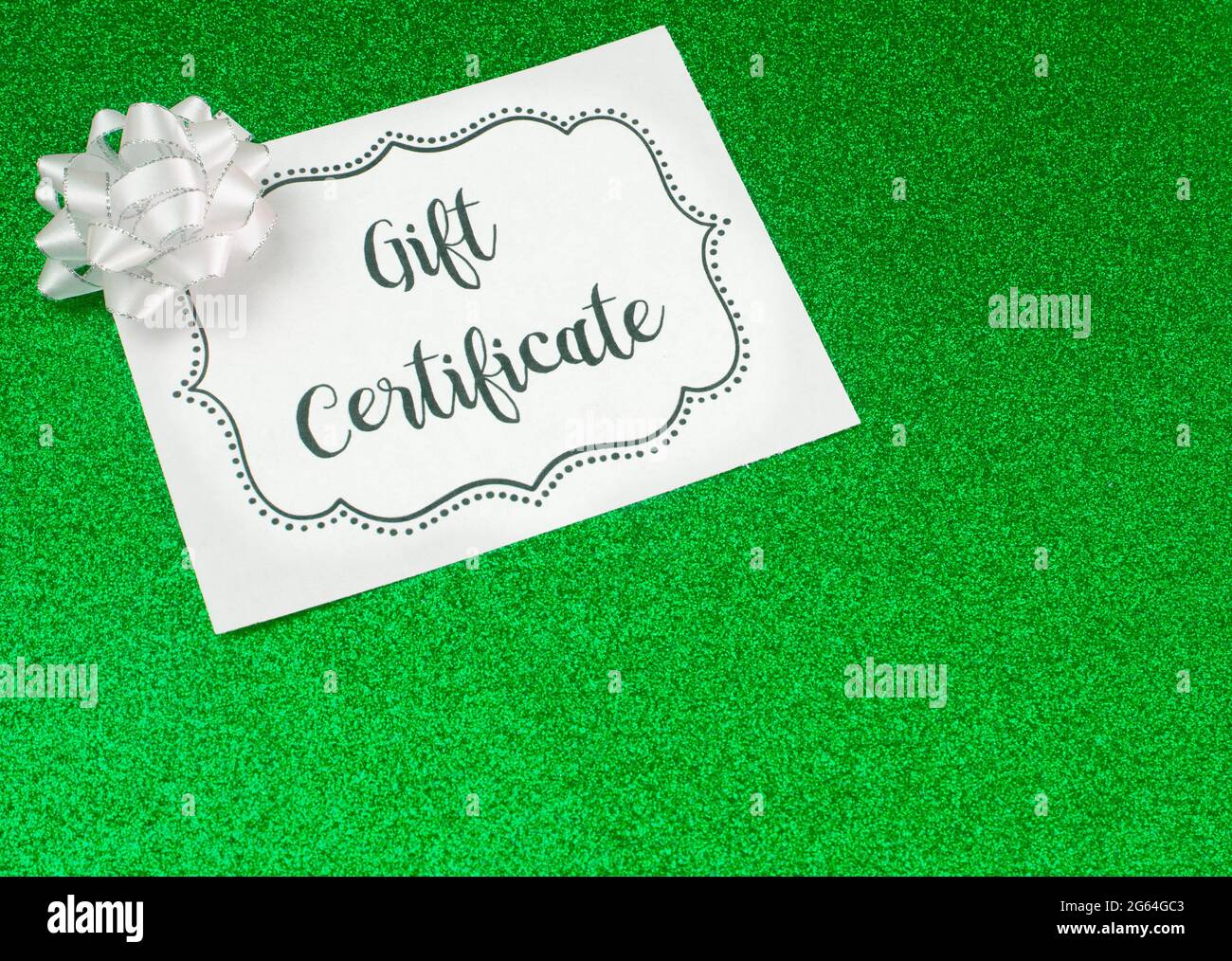 An Advertisement for Gift Certificates Stock Photo - Alamy
